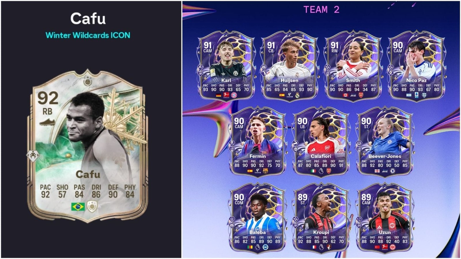 EA FC 26: How To Get Cafu Winter Wildcards Icon SBC